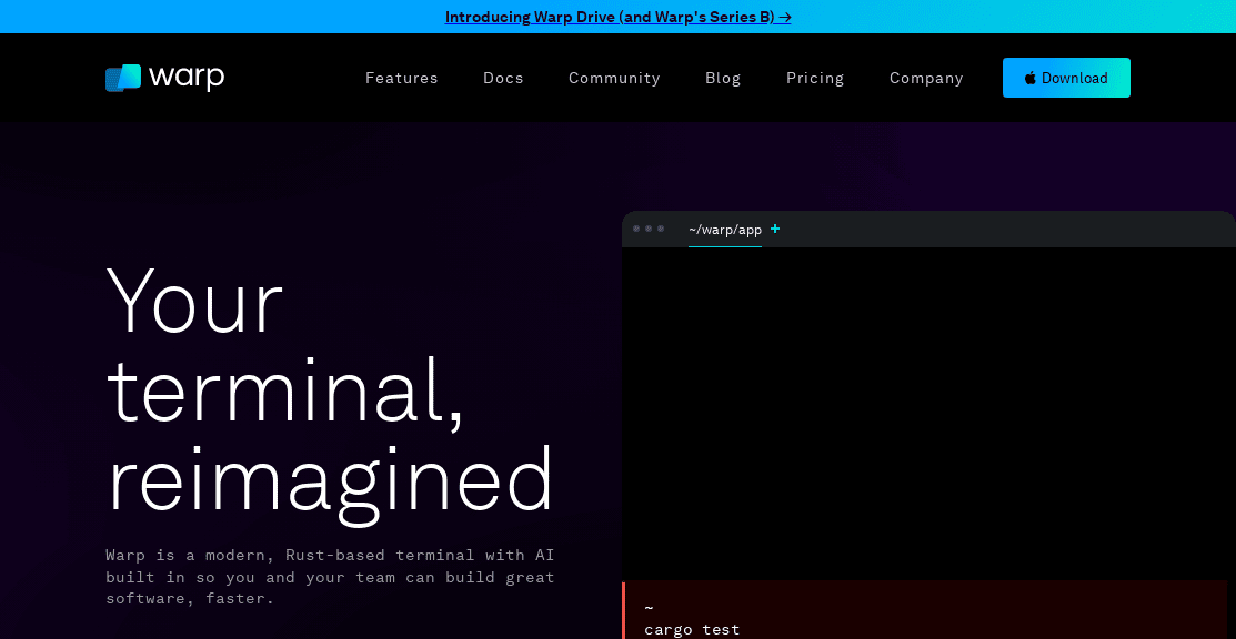 Warp | Your terminal, reimagined | Futureen