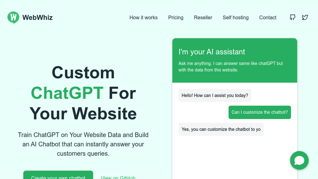 WebWhiz | Train ChatGPT for Your Website | Futureen
