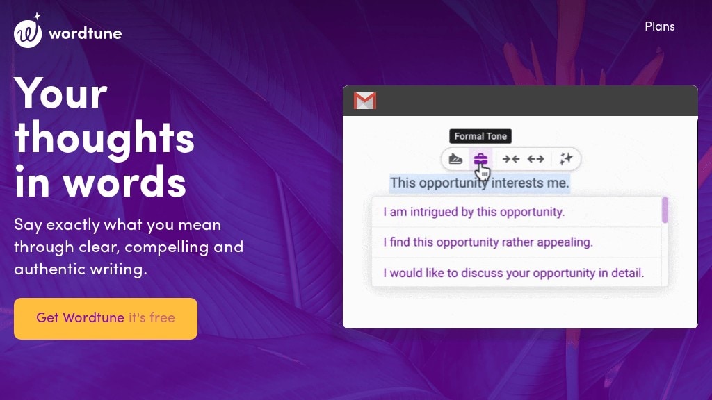 Wordtune | Improve your writing instantly! | Futureen
