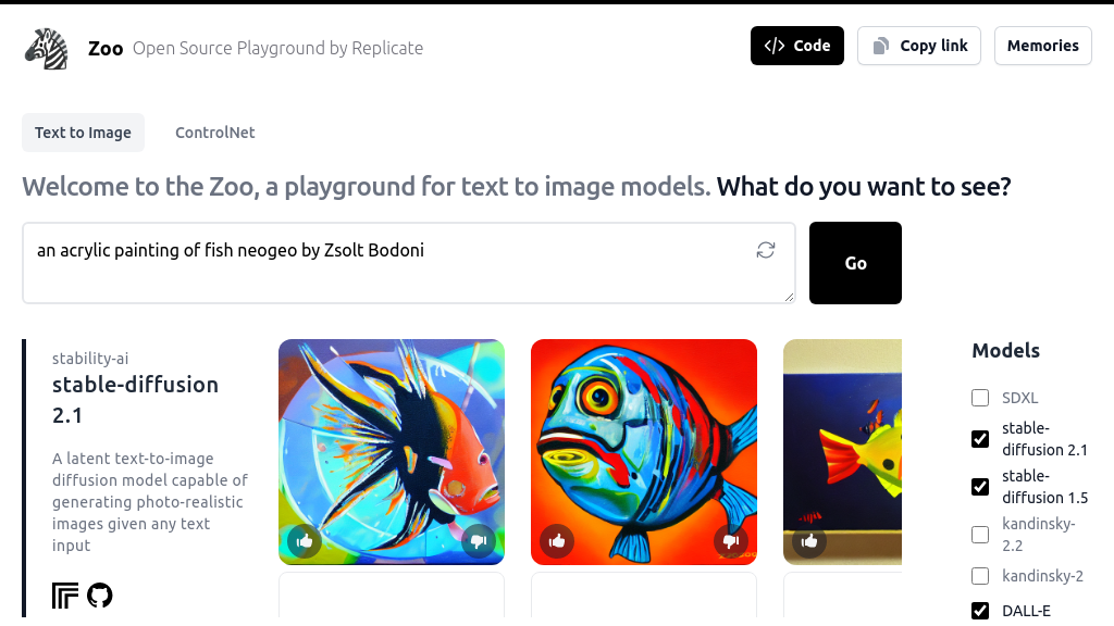 Zoo by Replicate | Open Source Text-to-Image Playground | Futureen