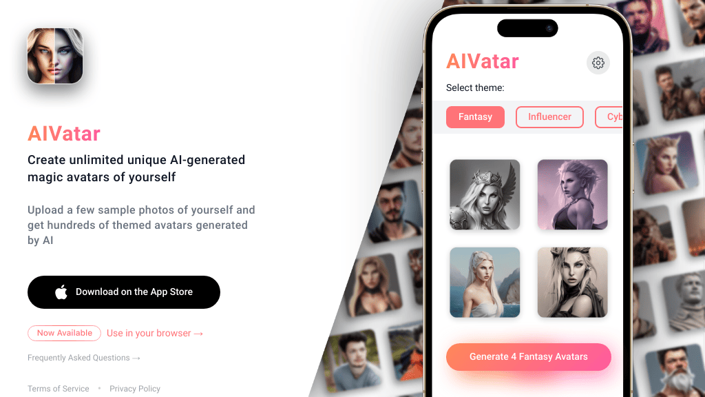 AIVatar Create enchanting avatar art effortlessly | Futureen