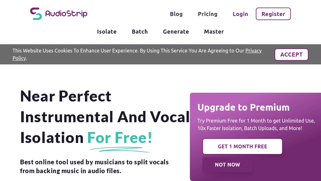 AudioStrip | Remove Vocals from Any Song for Free | Futureen