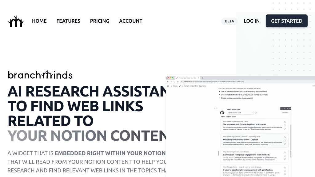 Branchminds | Notion's AI Research Assistant | Futureen