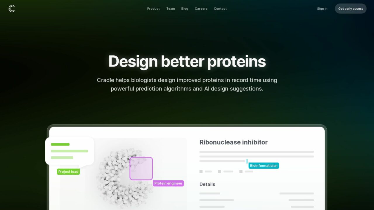 Cradle | Design Proteins Faster | Futureen