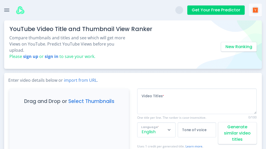 CreatorML | YouTube Ranking Tool | Futureen