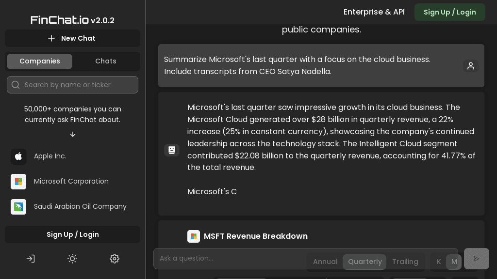 FinChat.io | AI Chat for Investors | Futureen