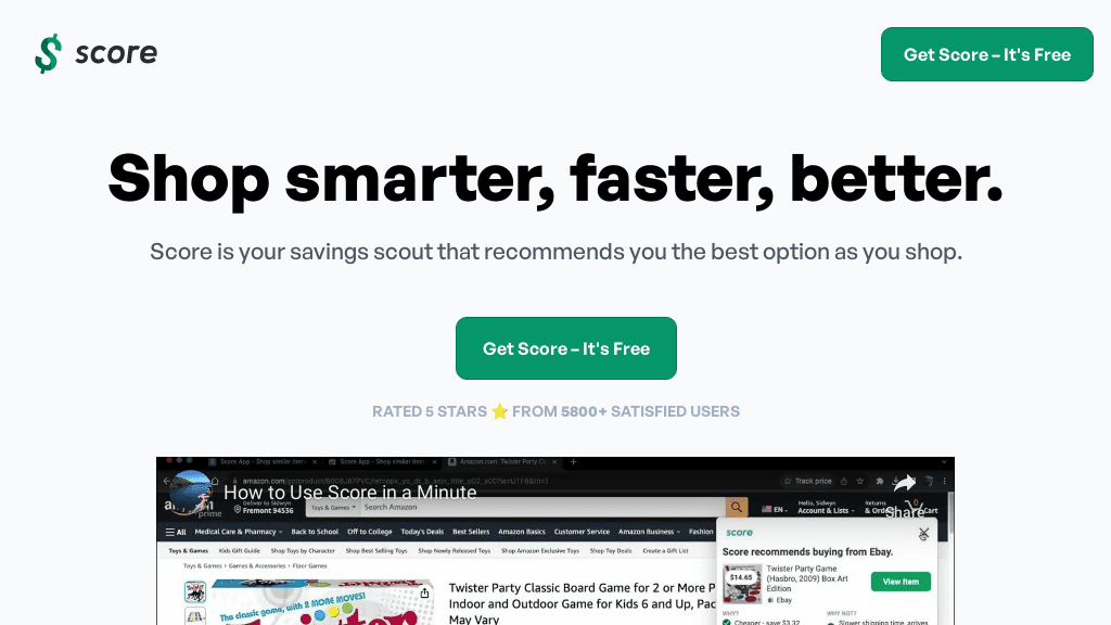 Score App | Shop Similar Items for Less | Futureen