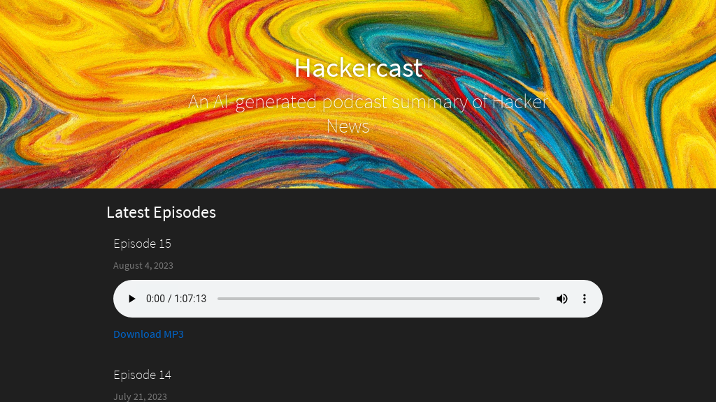 Hackercast | AI Podcast Summaries of Hacker News | Futureen