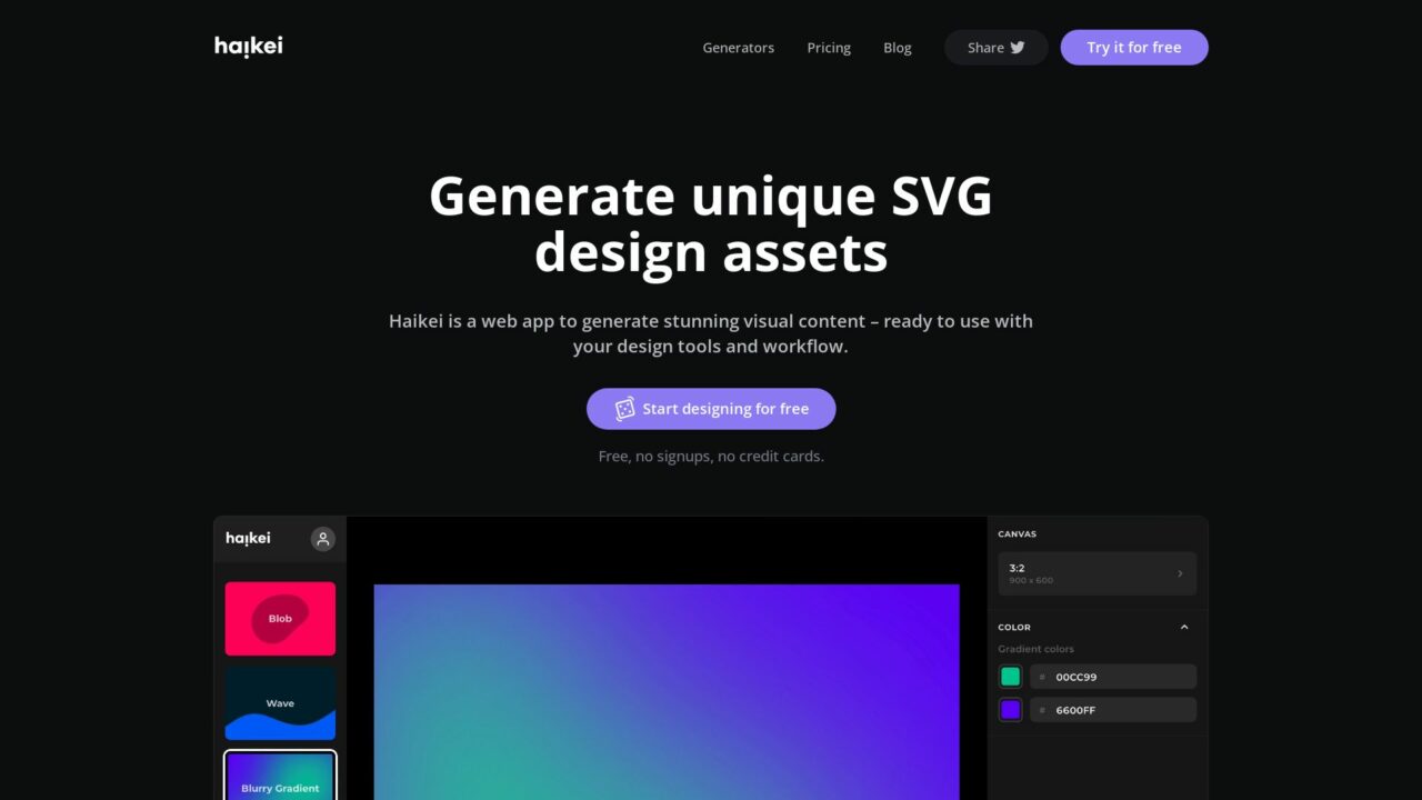Haikei | Generate Unique SVG Design Assets | Futureen