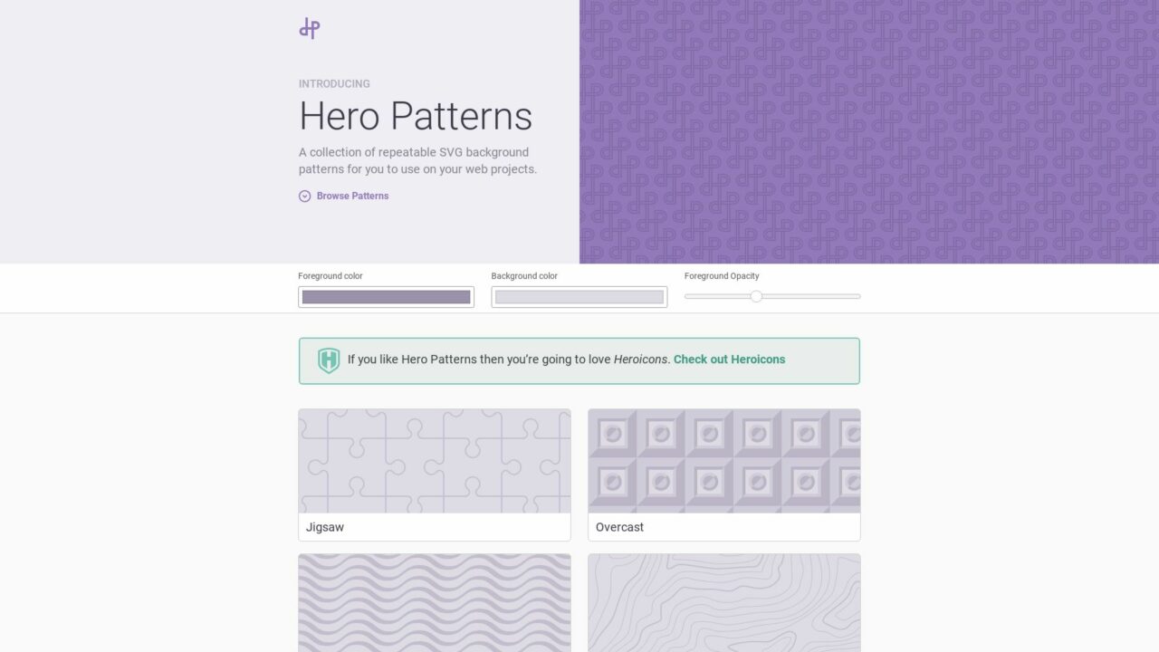 Hero Patterns | Free SVG Background Patterns for Projects | Futureen