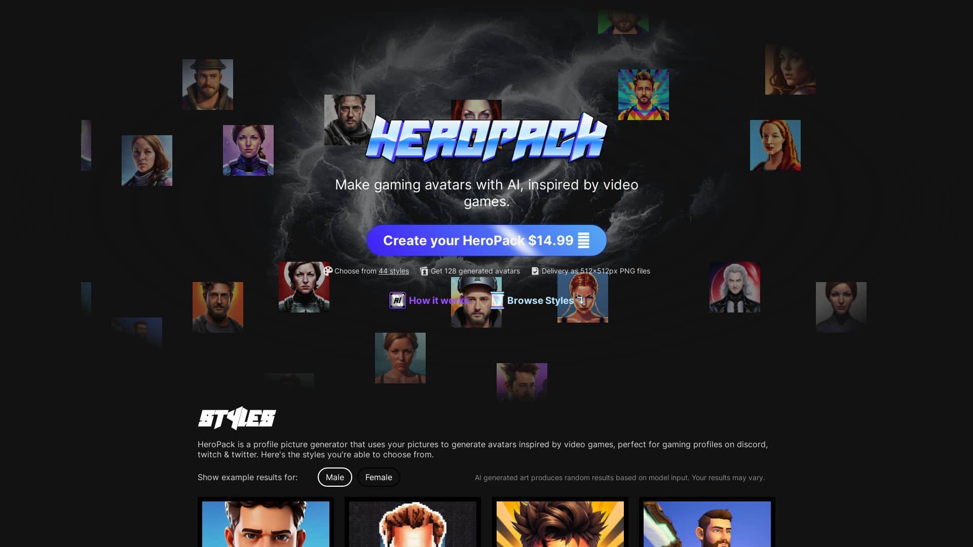 HeroPack | Level Up Your Game with AI Avatars | Futureen