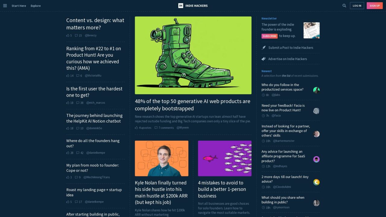 Indie Hackers | Connect and Build Together | Futureen