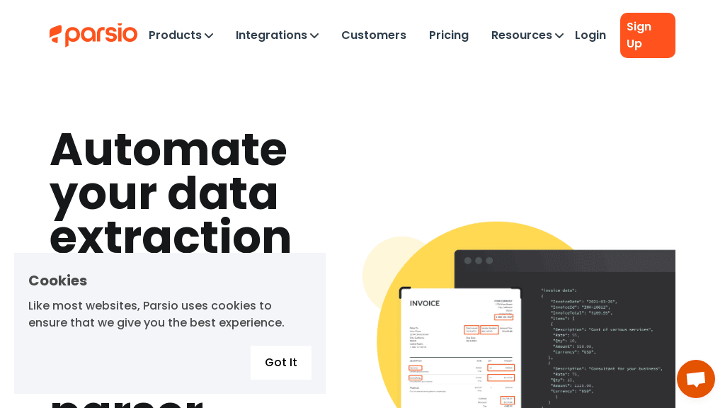 Parsio | Extract Data from Emails and Documents | Futureen