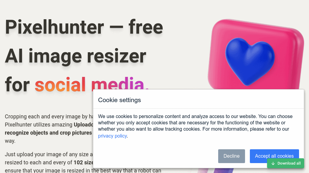 Pixelhunter | Resize Images Effortlessly for Social Media | Futureen
