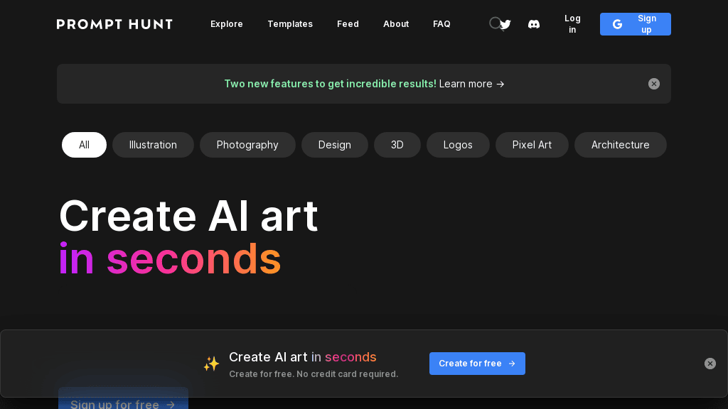 Prompt Hunt | Create and Share AI Art | Futureen