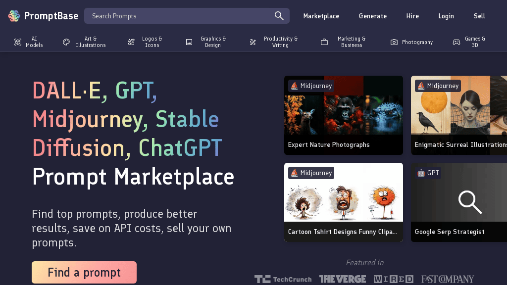 PromptBase | Find the best prompts for better results | Futureen