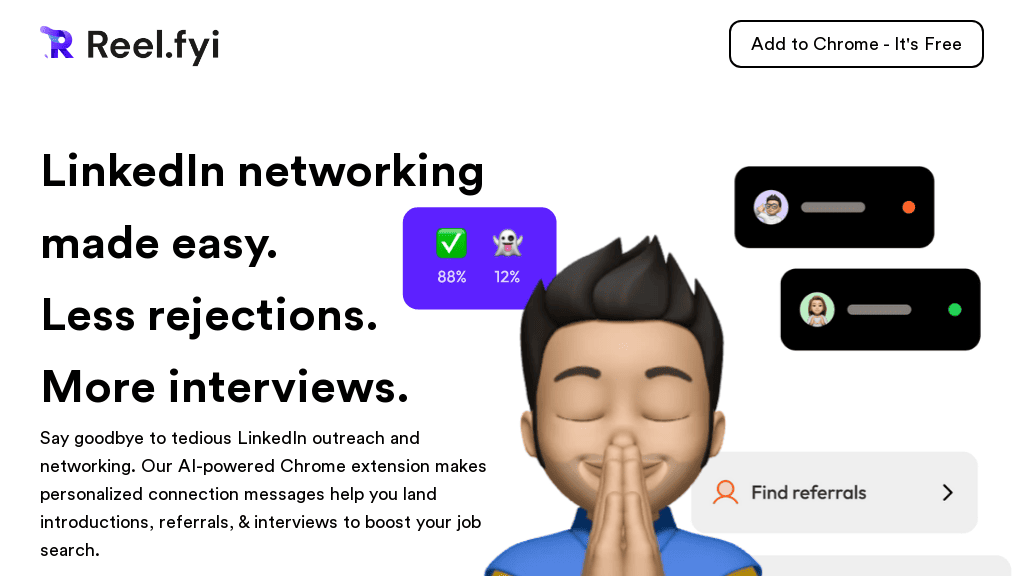 Reel.fyi | LinkedIn AI Copilot Boost Your Outreach | Futureen