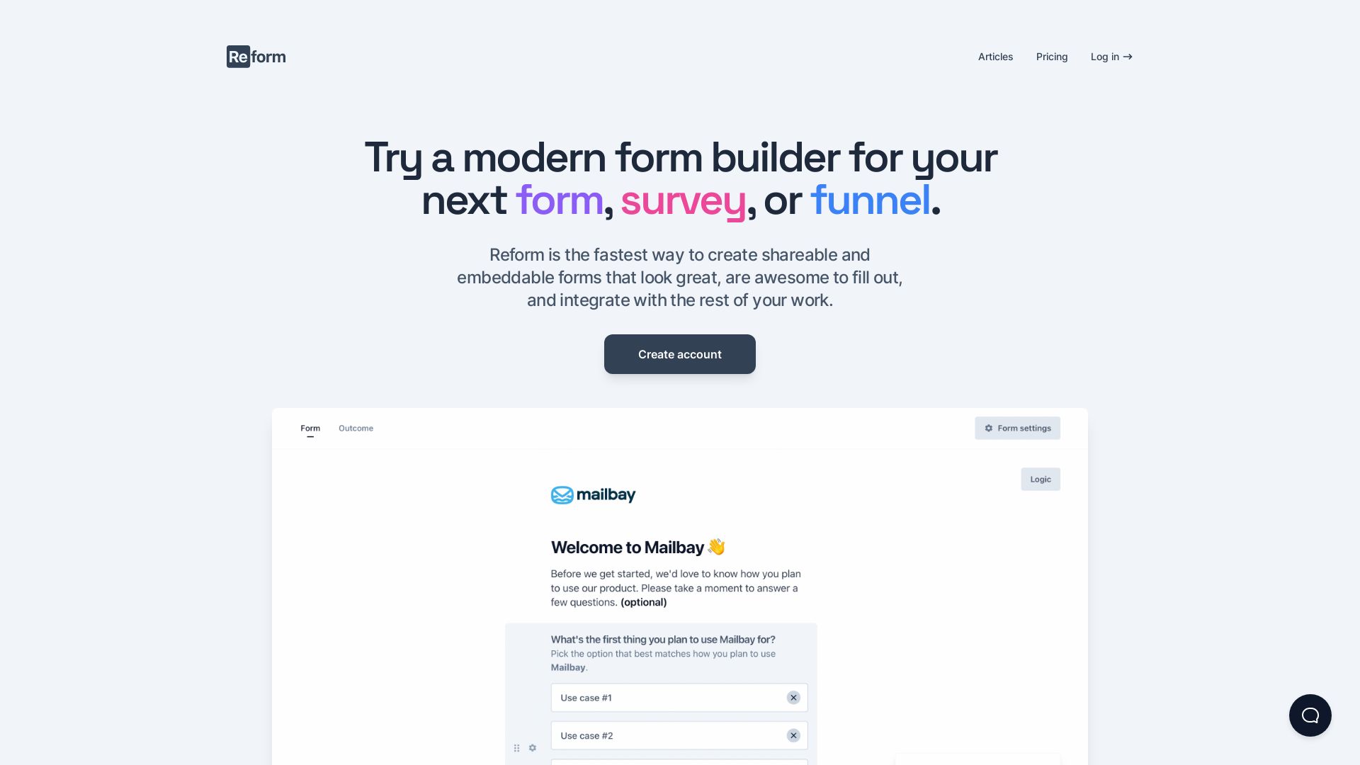 Reform | Simplifying Hosted Forms | Futureen