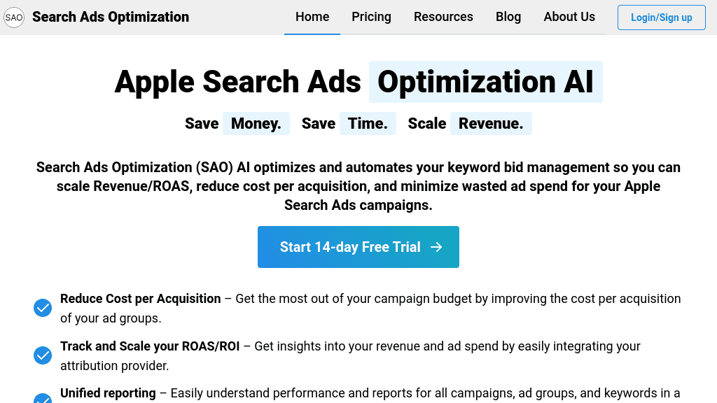 SAO | Automate Apple Search Ads Optimization | Futureen