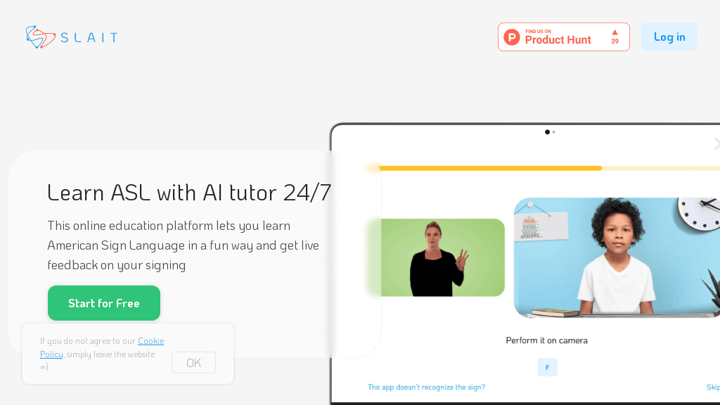 SLAIT School | Learn ASL with an AI Tutor | Futureen