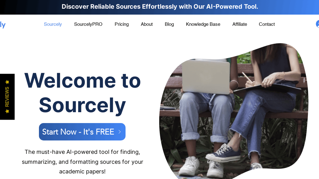 Sourcely | Get Help from AI | Futureen