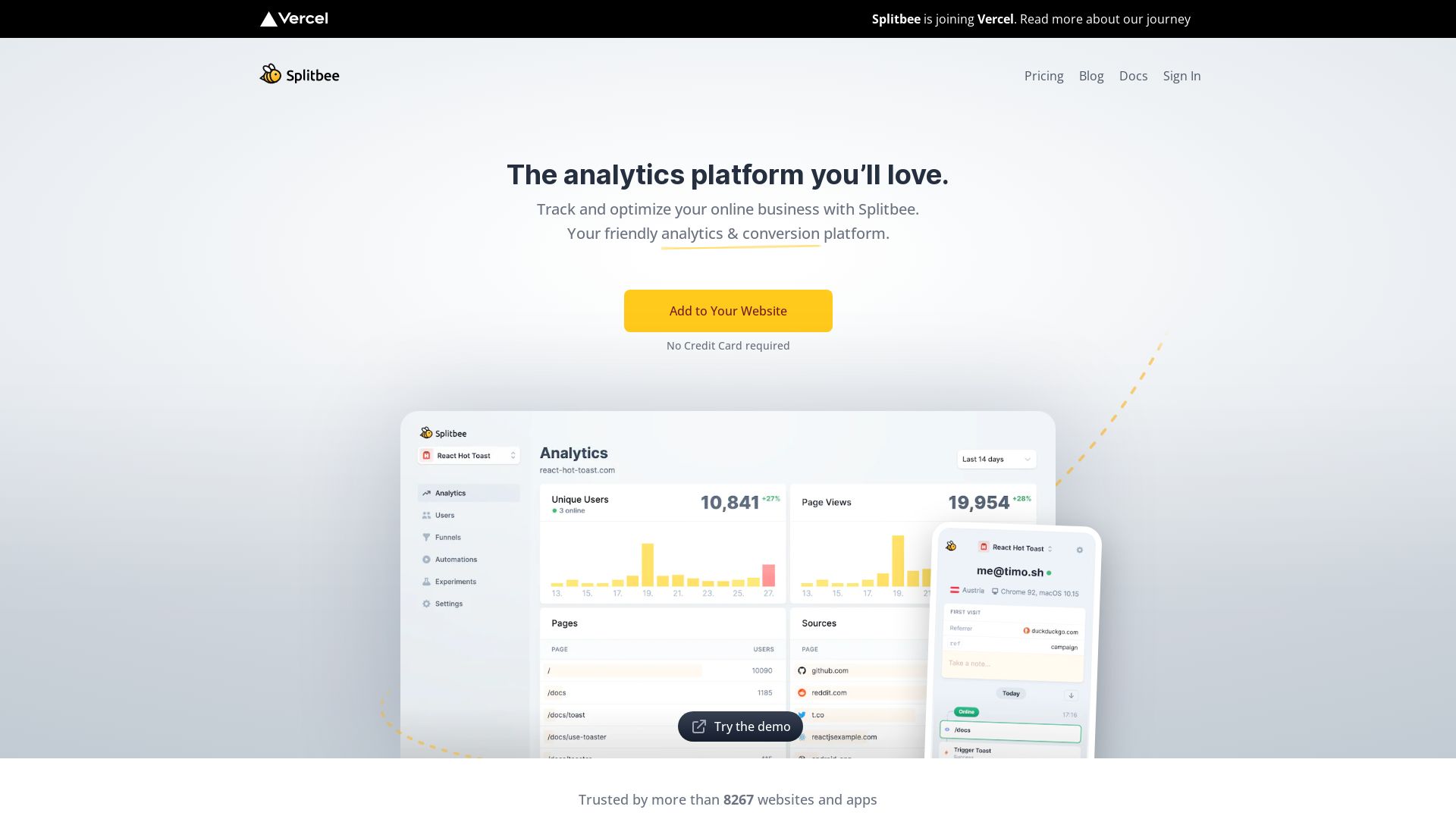 Splitbee | Conversion and Analytics Platform | Futureen