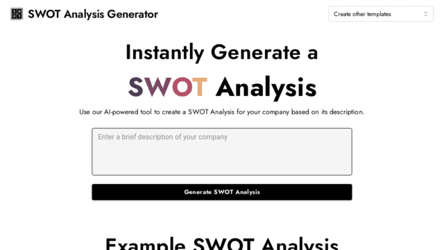 SWOT Analysis Generator | Craft Strategic Insights Easily | Futureen
