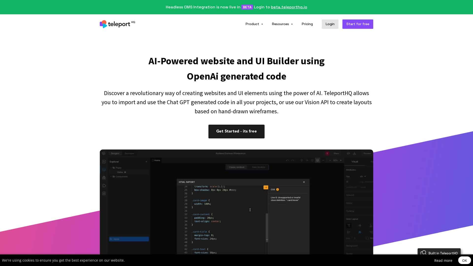 TeleportHQ | Low-code Front-end Platform for Development | Futureen