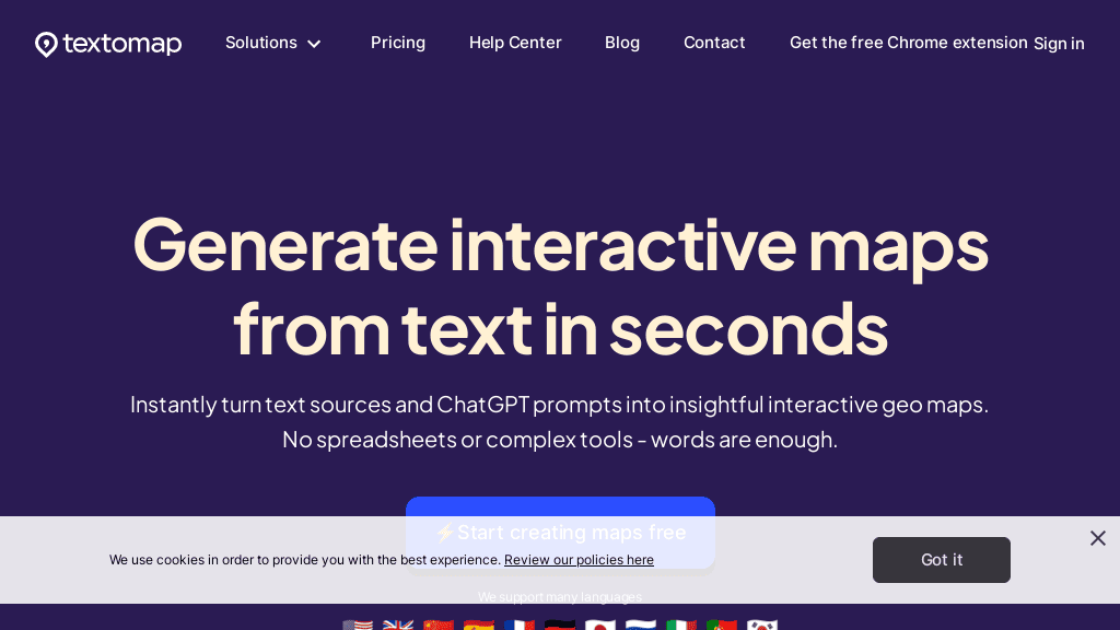 Textomap | Create interactive maps in seconds | Futureen