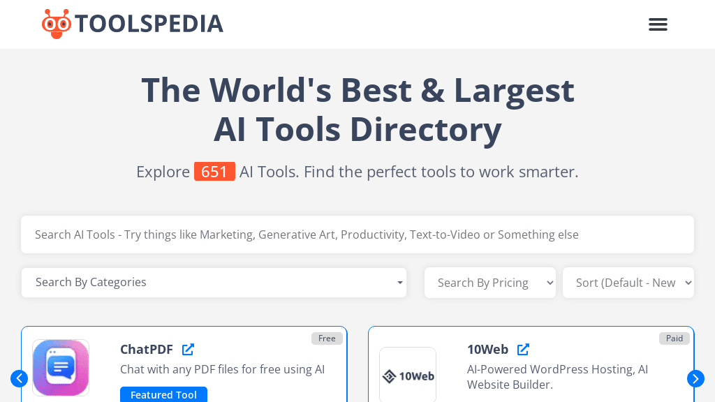 ToolsPedia | Find the Top AI Tools | Futureen