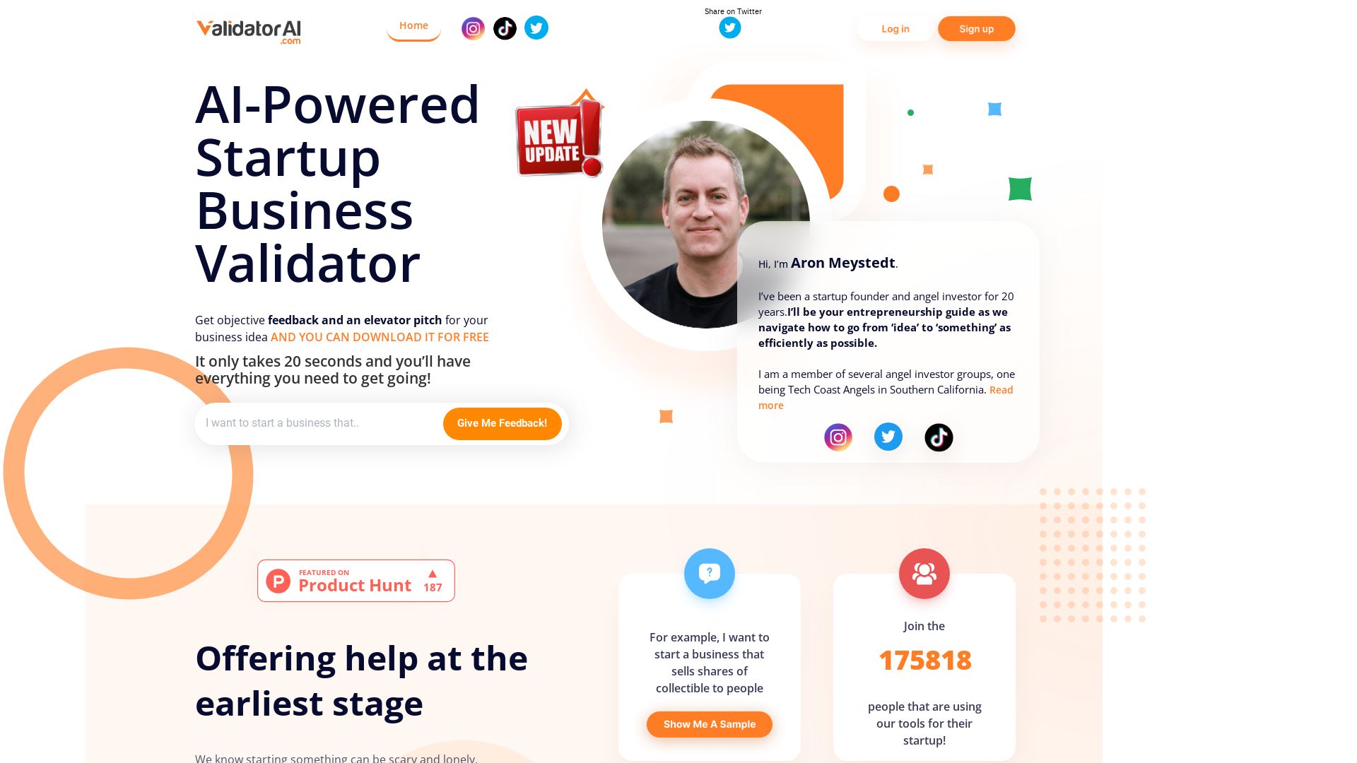 ValidatorAI.com | Instant AI Validation for Entrepreneurs | Futureen