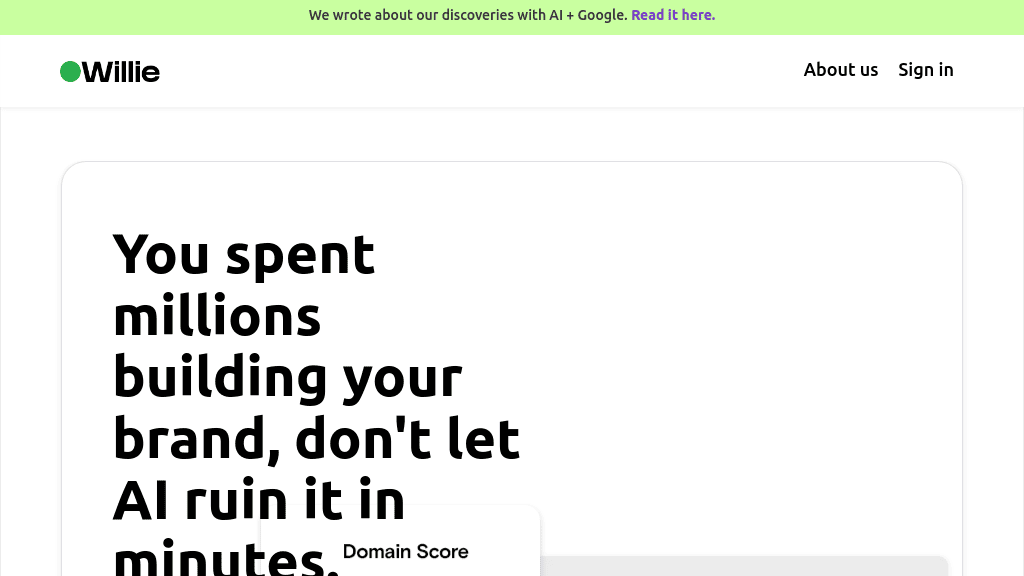 Willie | AI Content Detector for Brands | Futureen