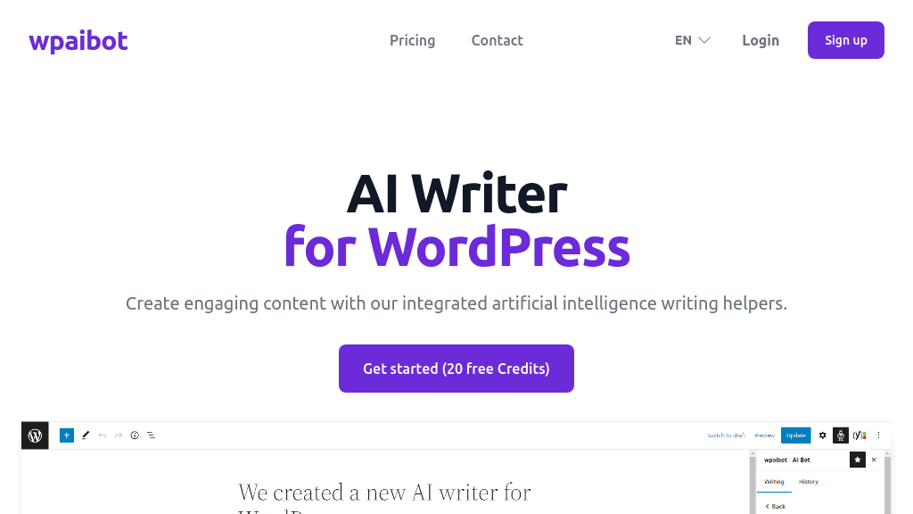 wpaibot | Create Engaging WordPress Content | Futureen