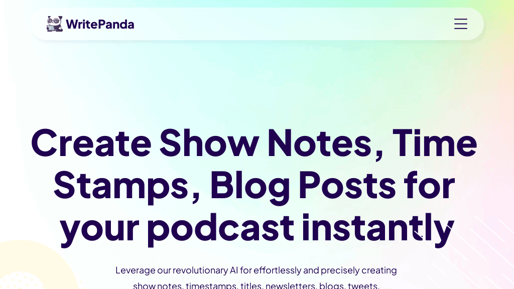 Writepanda AI | Repurpose Your Podcast Content | Futureen