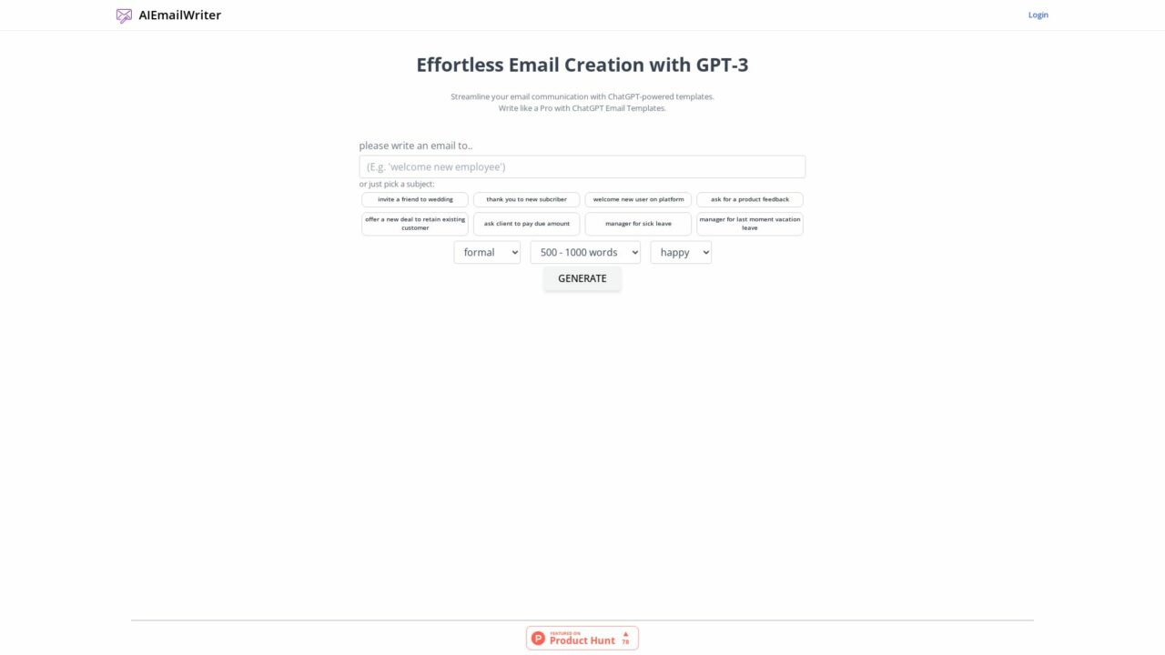 AI Email Writer 📧 Effortless Email Creation with GPT-3 | Futureen