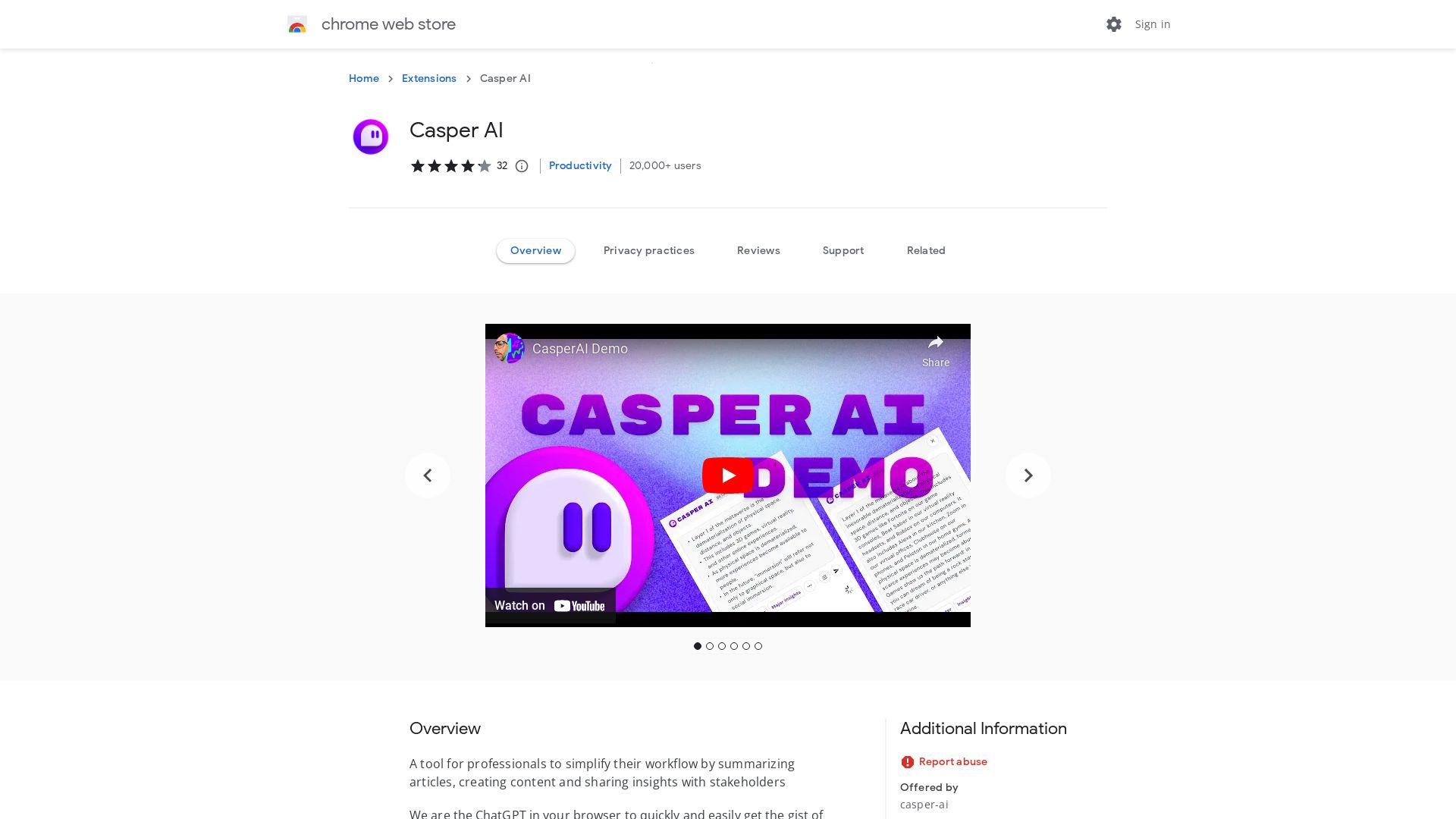 Casper AI | Simplify Workflow Summarize and Share Content | Futureen
