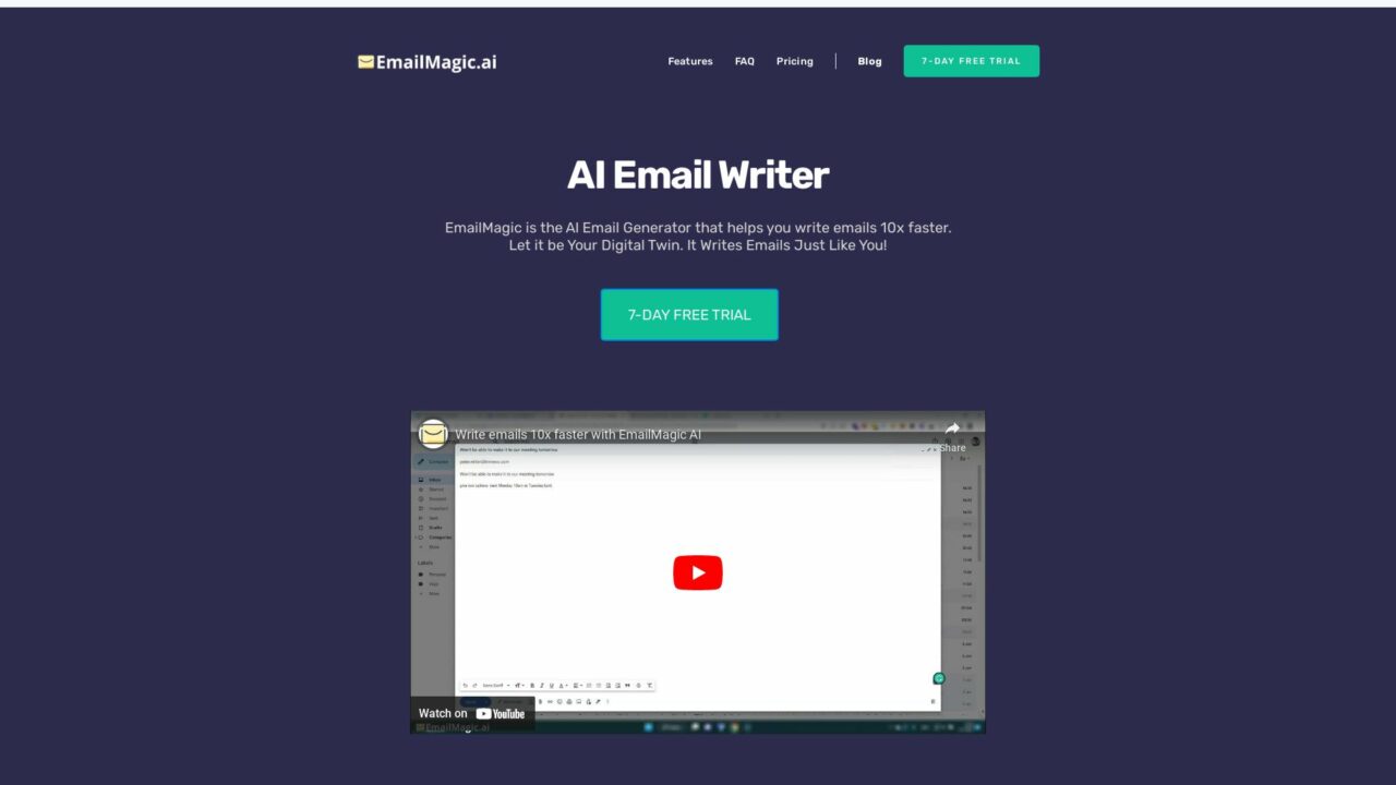EmailMagic AI | Write Emails 10x Faster with AI Help | Futureen