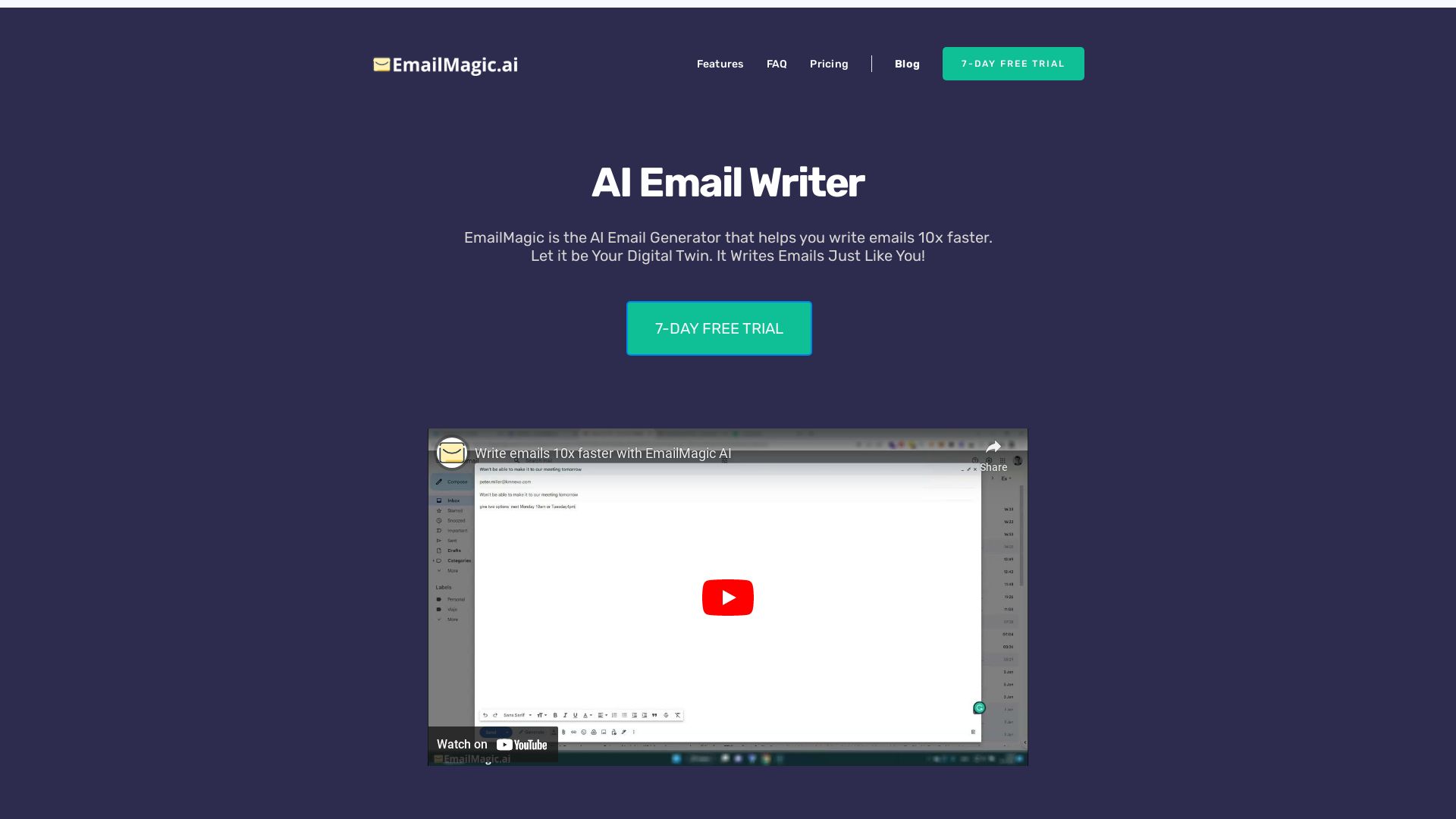 EmailMagic AI | Write Emails 10x Faster with AI Help | Futureen