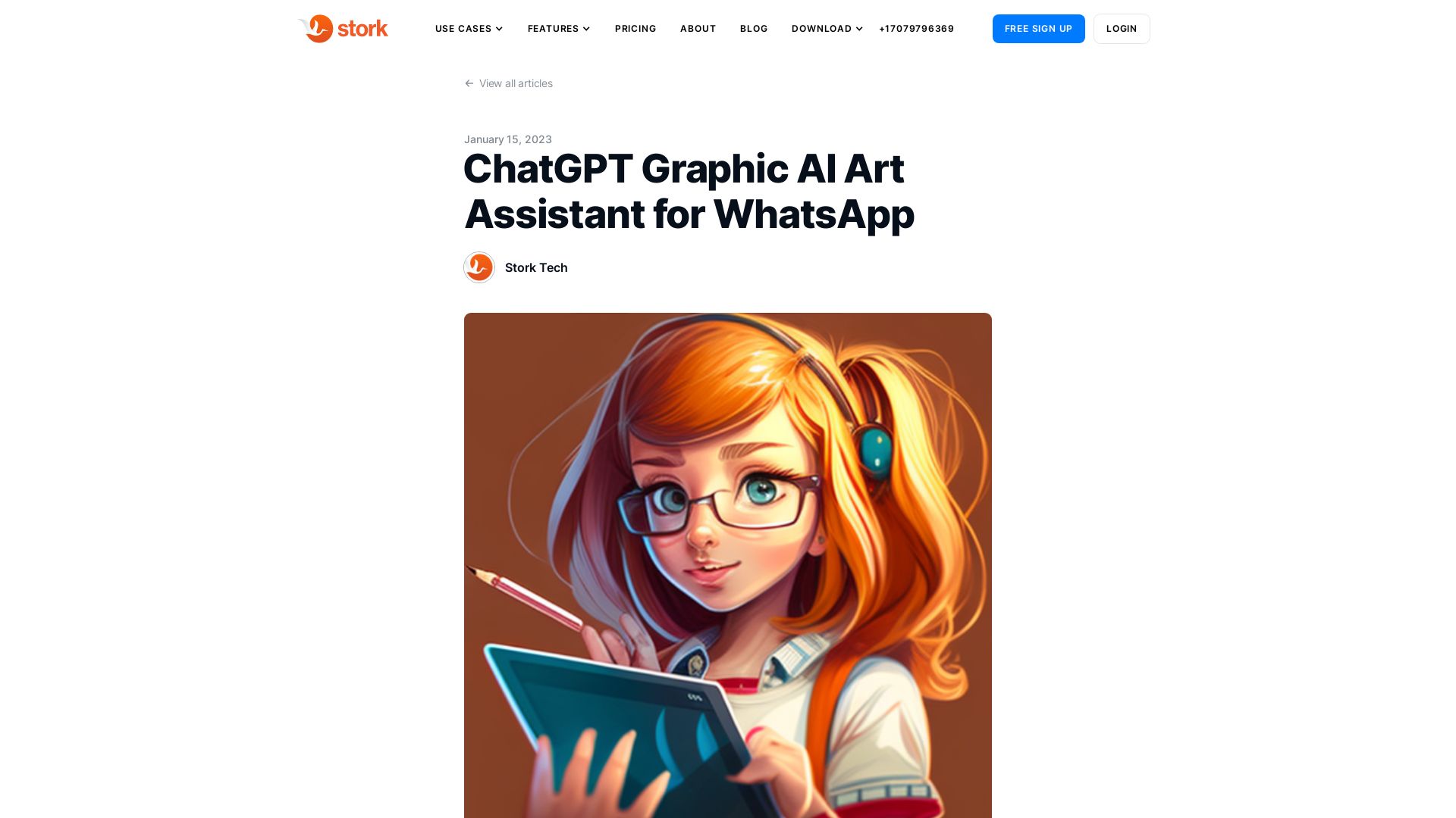 Stork.ai | WhatsApp AI Image Generator for Graphic Art | Futureen