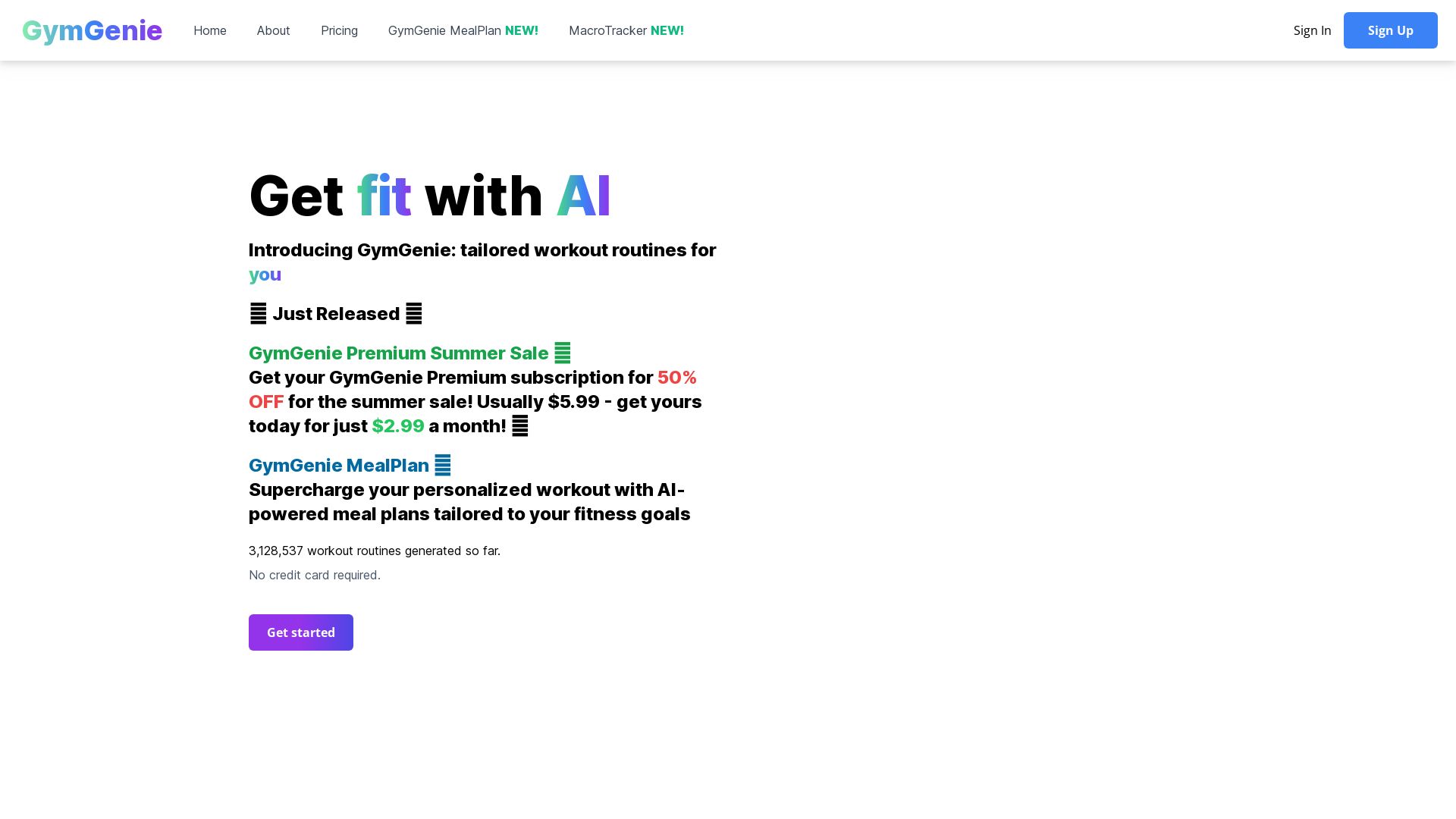 GymGenie | Create Your Ideal Workout Routine | Futureen