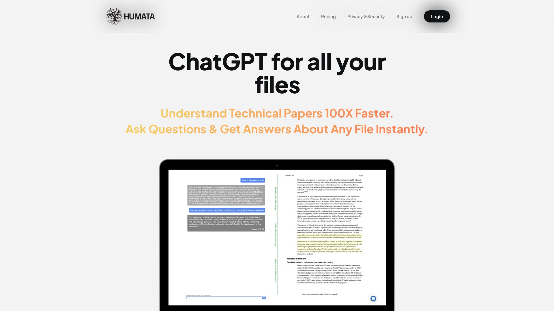 Humata | ChatGPT for Your Files | Futureen