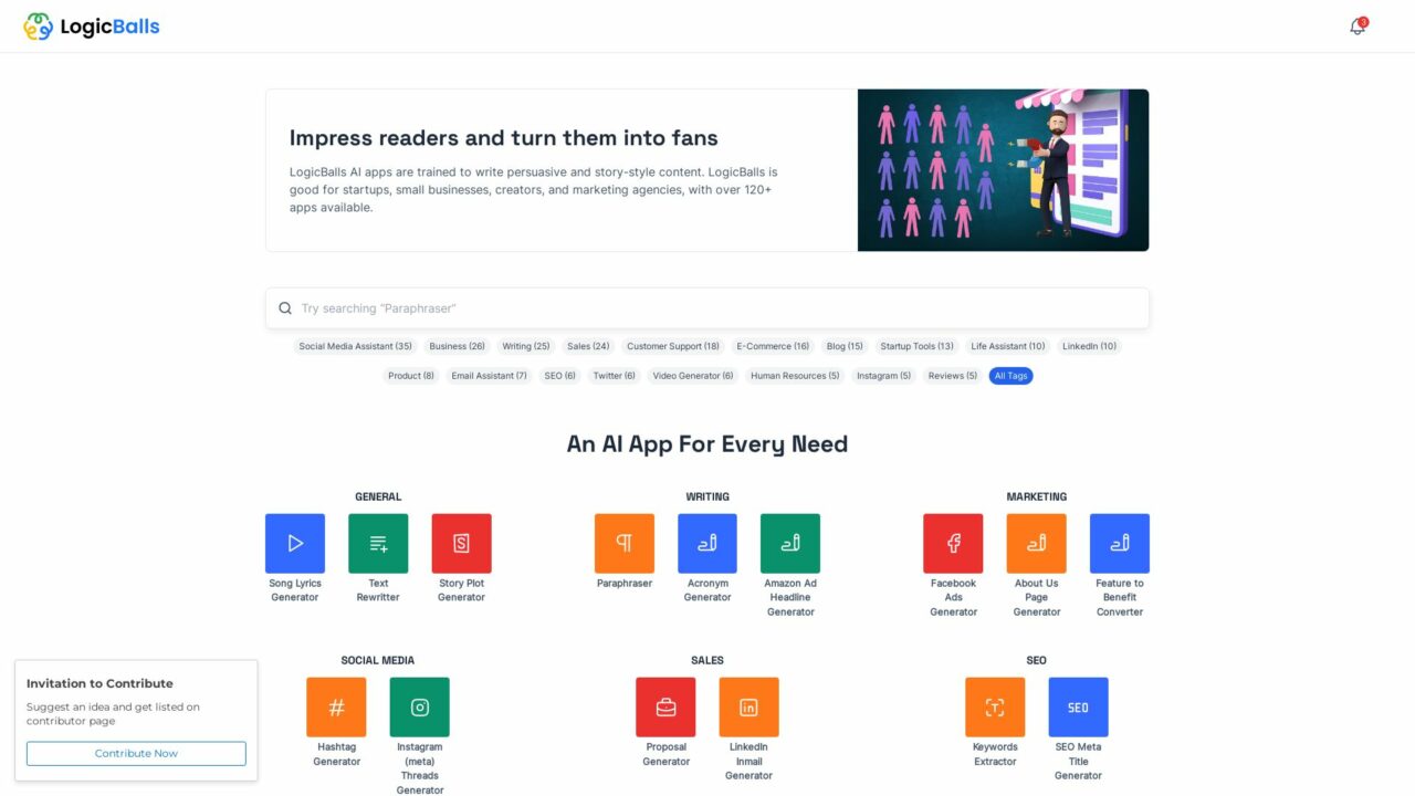 LogicBalls | Free AI Writing Tools for Everyone | Futureen
