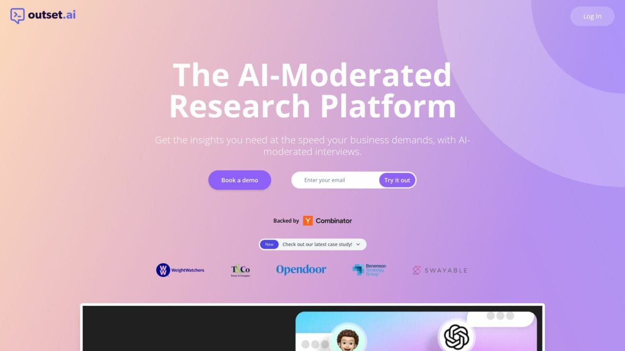 Outset.ai 🤖 AI-Moderated Interviews: Get Deep. Fast. | Futureen