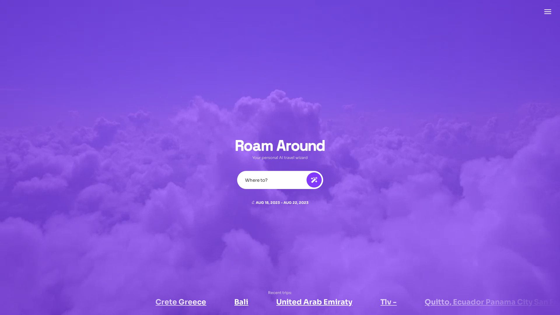 Roam Around | Experience the Future of Travel Planning | Futureen