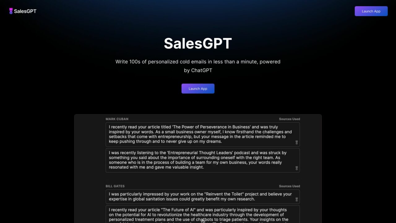 SalesGPT | Boost your sales productivity with AI writing. | Futureen