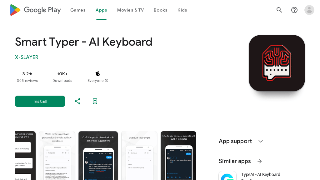 Smart Typer | AI Keyboard with Prompt Templates & Suggestions | Futureen