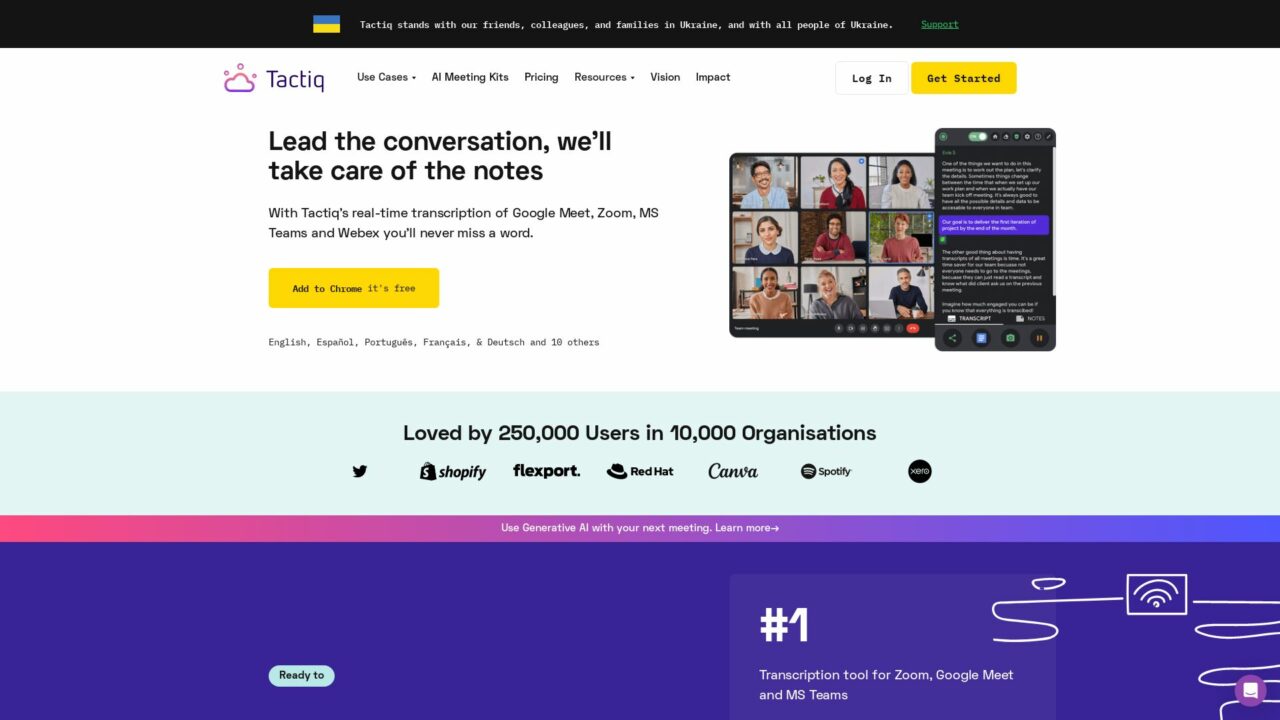 Tactiq | Easy Meeting Transcriptions for You | Futureen