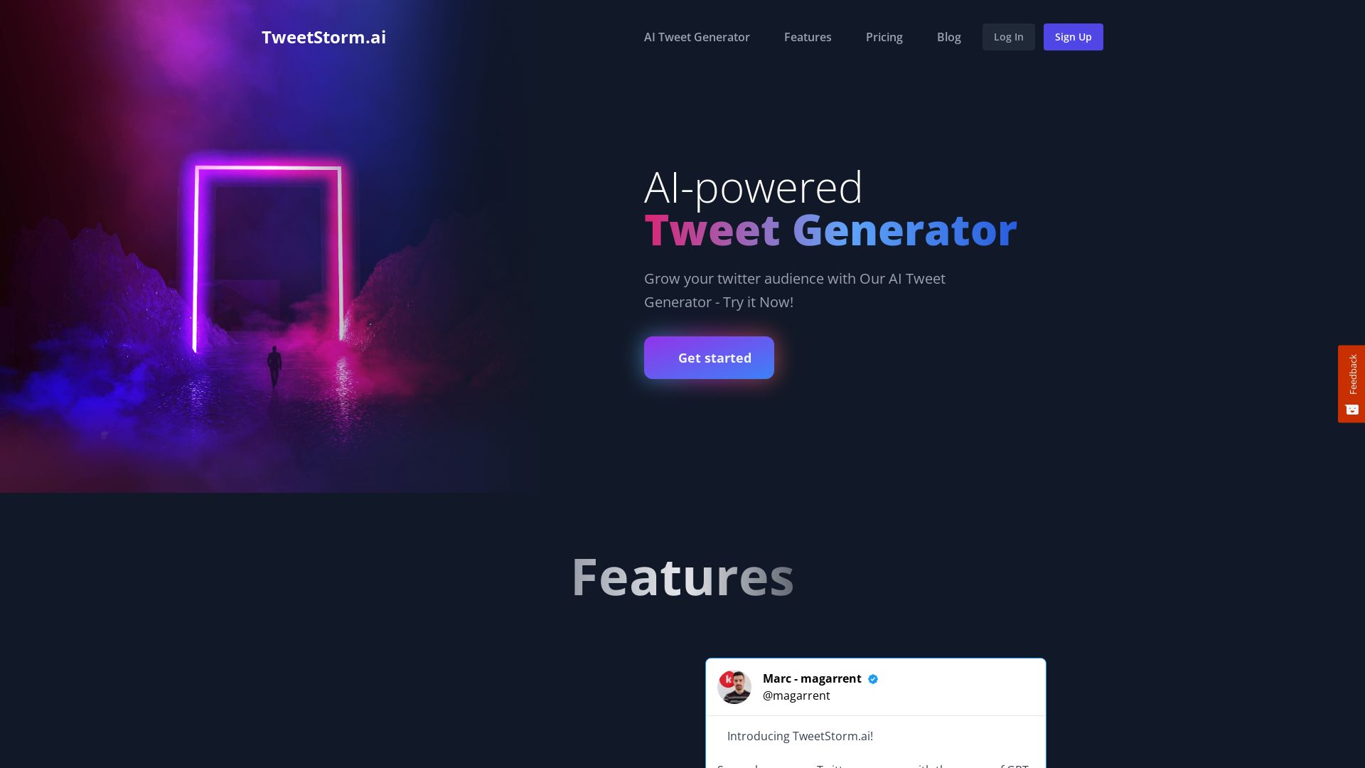 TweetStorm.ai | AI Tweet Generator for Better Twitter Impact! | Futureen