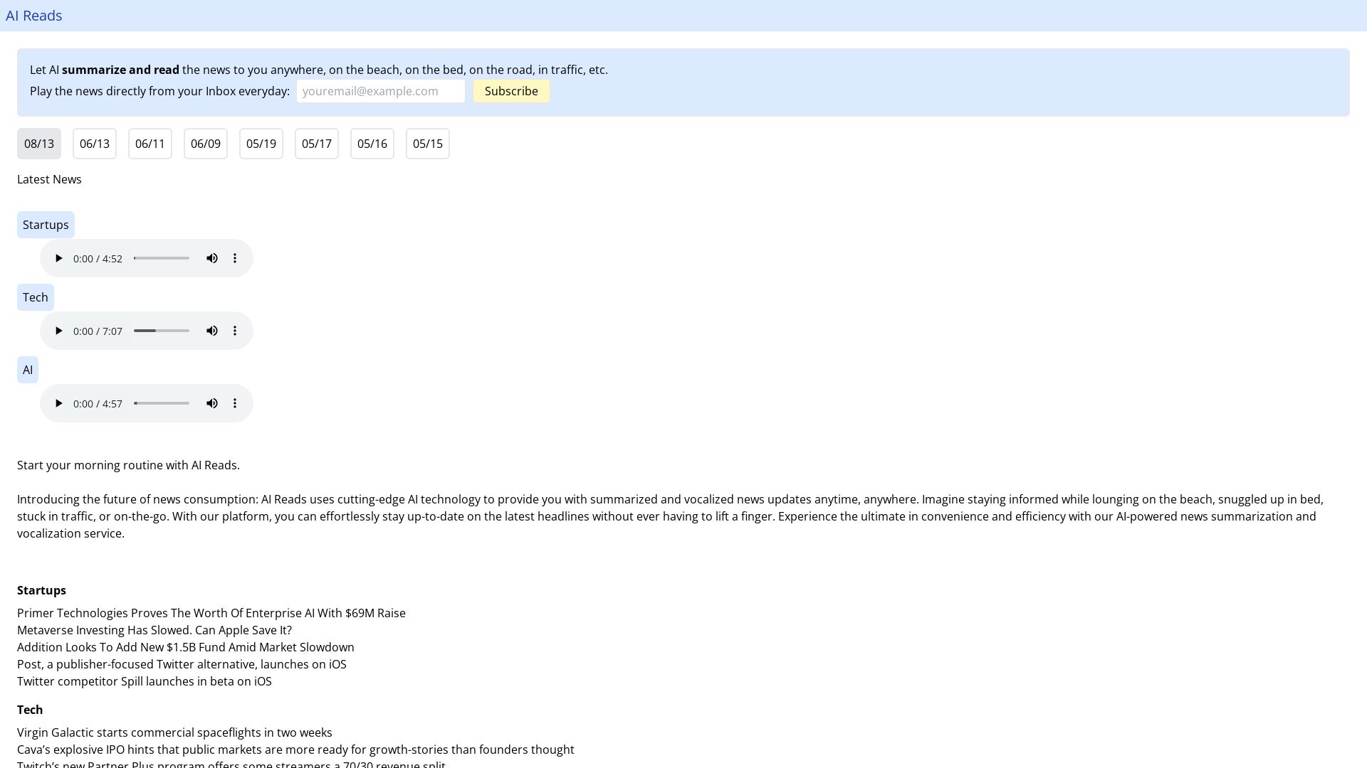 AIReads | Summarizes News Quickly and Efficiently | Futureen