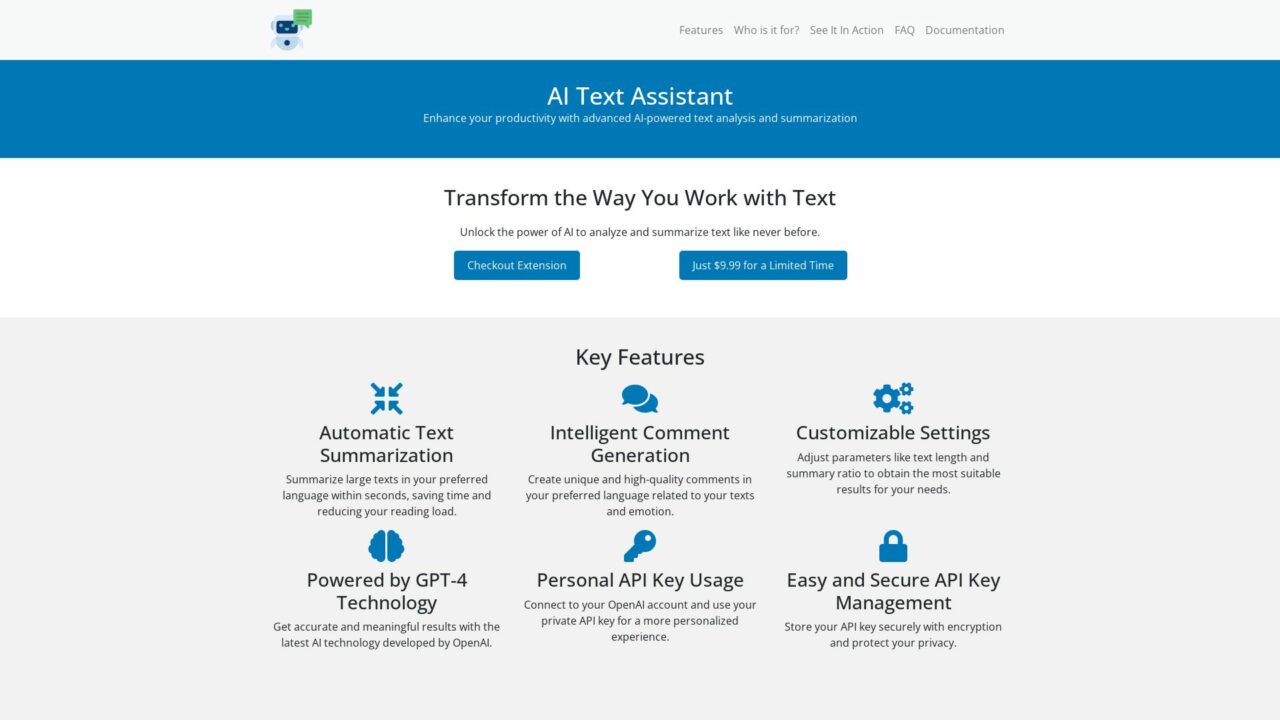 AI Text Assistant | Boost productivity with AI text analysis | Futureen